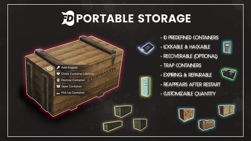 [PAID] [ESX/QB/QBOX] Portable Storage / Containers - FiveM Releases ...