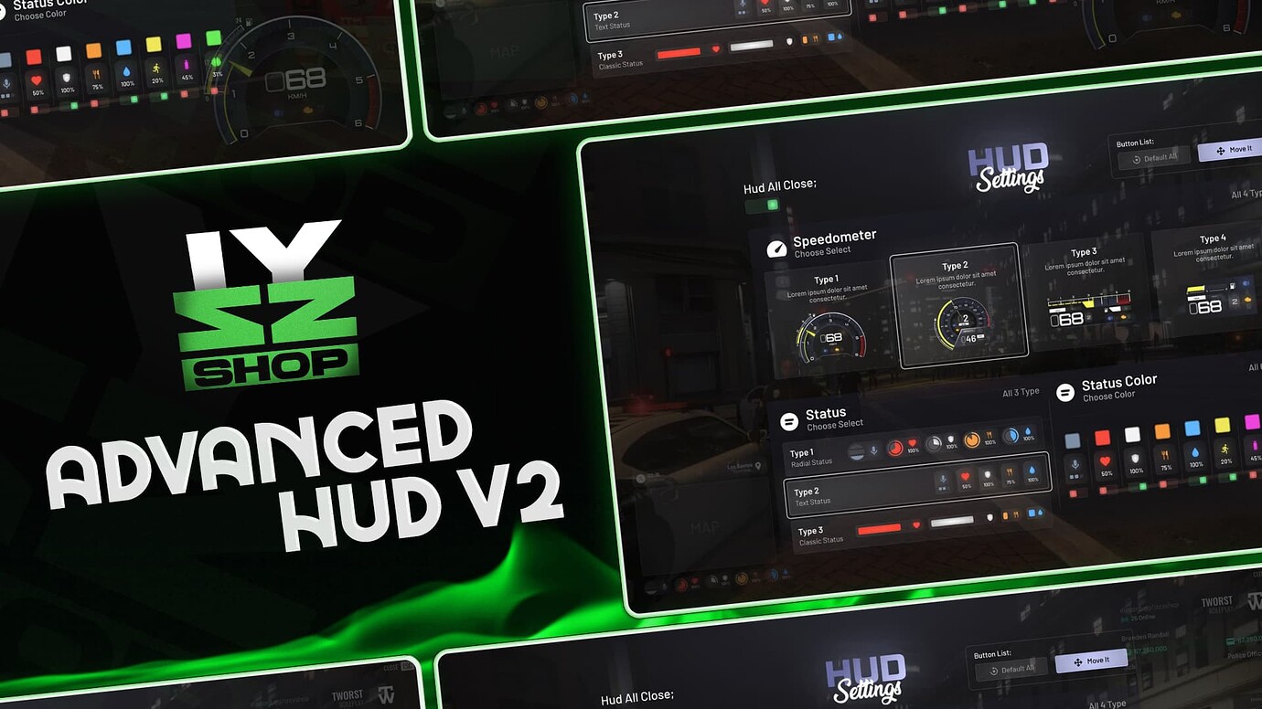 Advanced Hud Izzy Shop [esx Qb Core] Fivem Releases Cfx Re Community
