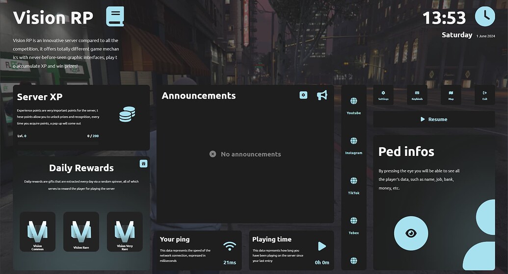 [ESX/QB] Vision Pause Menu - FiveM Releases - Cfx.re Community