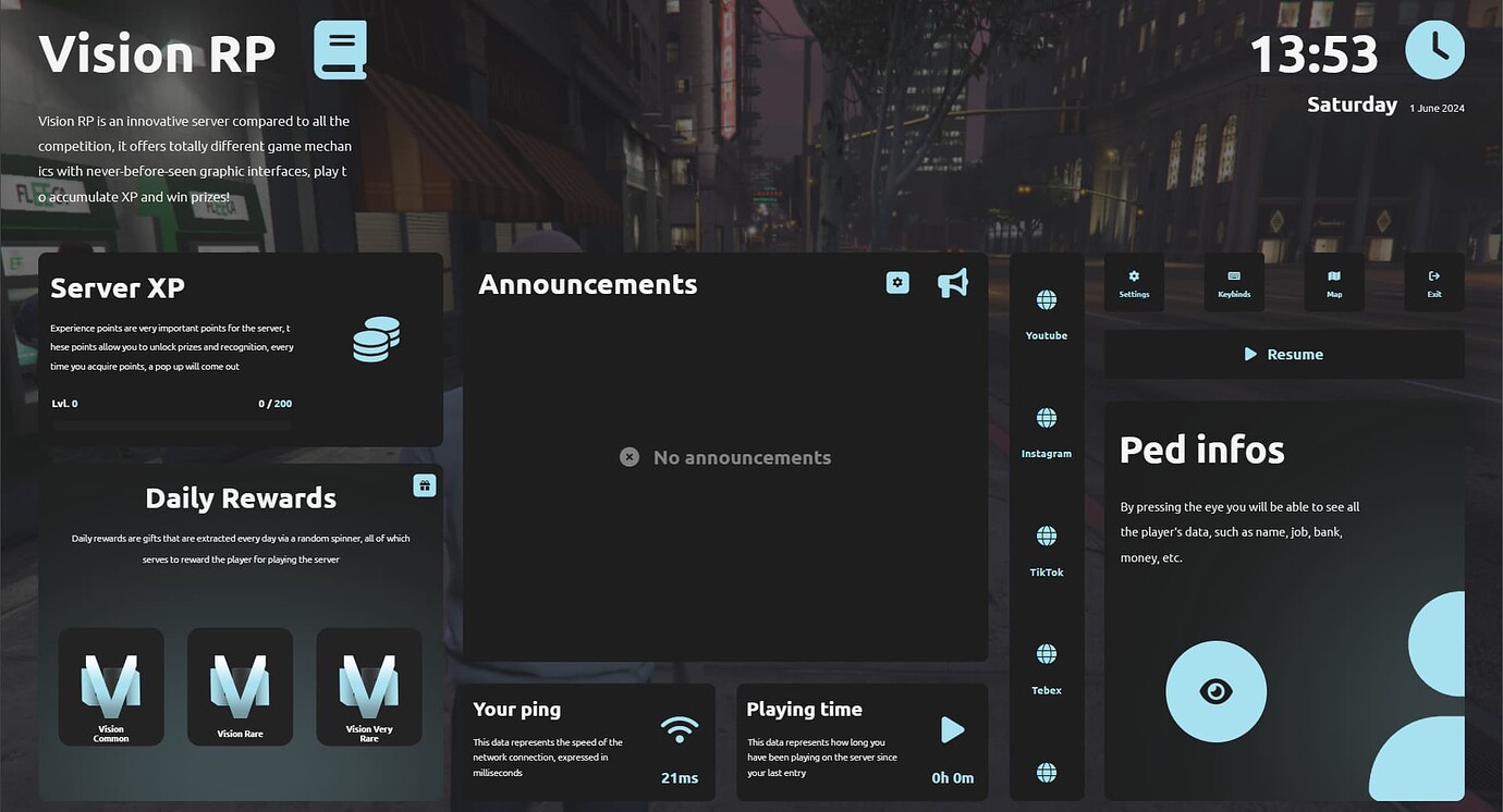 [ESX/QB] Vision Pause Menu - FiveM Releases - Cfx.re Community