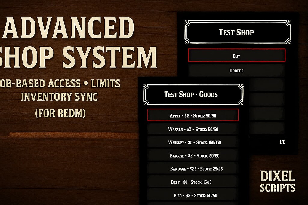 [PAID][VORP] ds_shops – Advanced Shop System - RedM Releases - Cfx.re ...