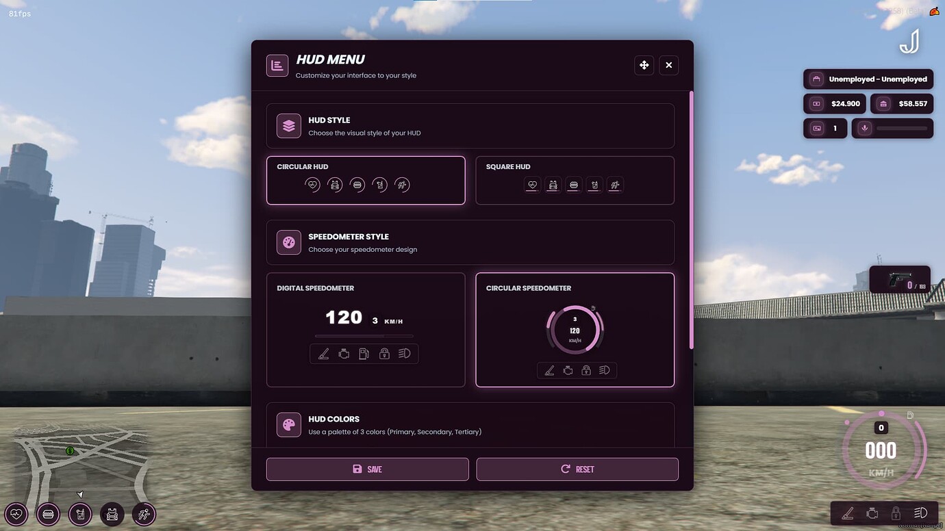 FiveM HUD Script Jota Dev System Showcase | Dynamic, Responsive ...