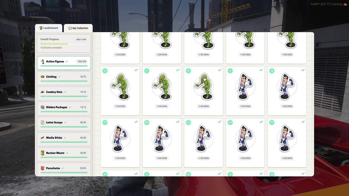 🔍 Collectables: 1100+ Items, Stickerbook UI & Leaderboards - FiveM ...