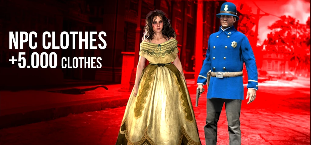 NPC Clothes - 5.000+ clothes (earings, dresses, etc..) - RedM Releases ...