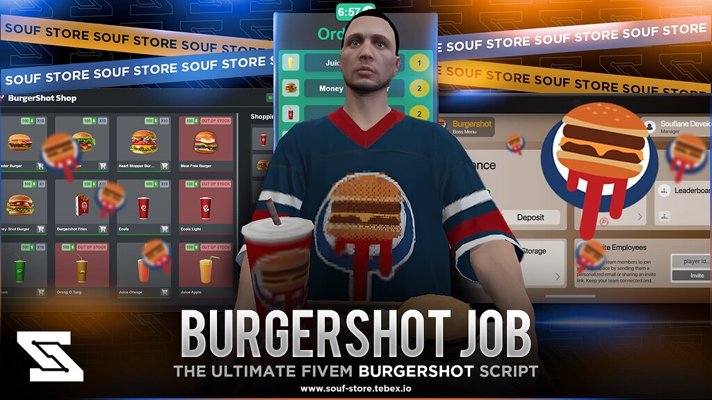 Burgershot Restaurant Job🍔- The Ultimate FiveM Burgershot Script! (QB/ESX/Qbox) - FiveM Releases ...