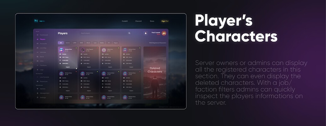 CodeM mAdmin Ultimate Web Panel | ESX - QB - FiveM Releases - Cfx.re Community