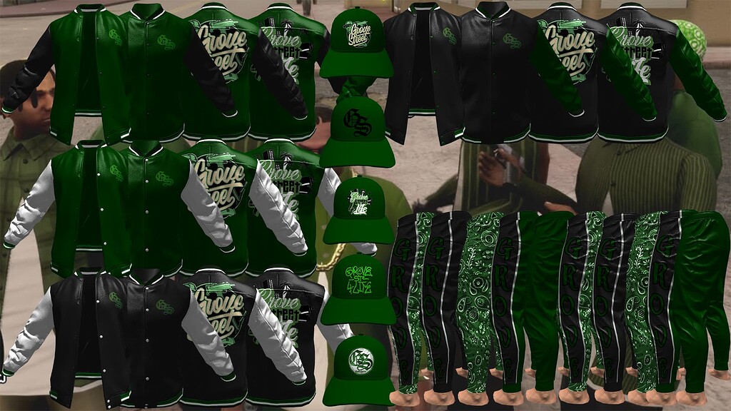 Grove Street Jackets for Male and Female - FiveM Releases - Cfx.re ...