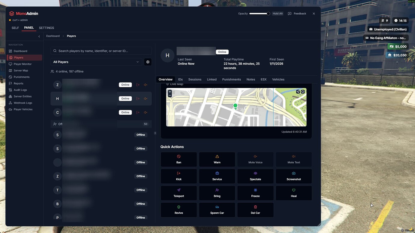 [FREE/PAID] monoAdmin - Advanced Cloud & In-Game Admin Panel - FiveM ...