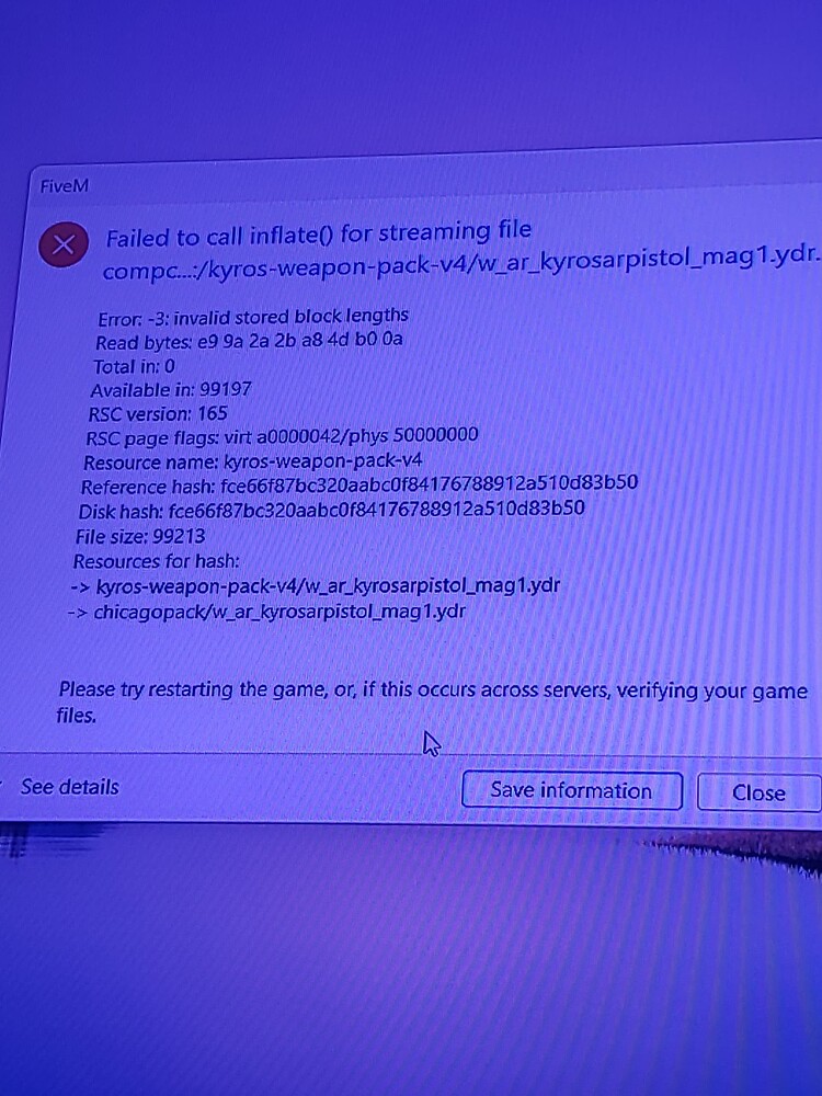 Crashing after joining server - FiveM Client Support - Cfx.re Community