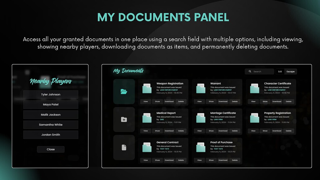 Advanced Document System | QB - ESX - FiveM Releases - Cfx.re Community