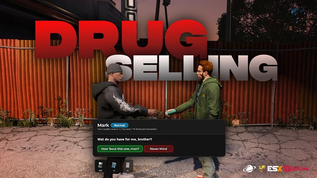 [FREE] Drugs Selling Script! NPC Types & Leveling! - FiveM Releases ...