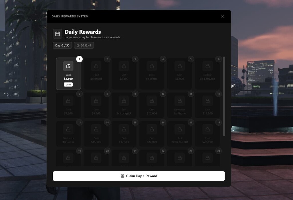 [ESX/QB] Daily Reward - FiveM Releases - Cfx.re Community