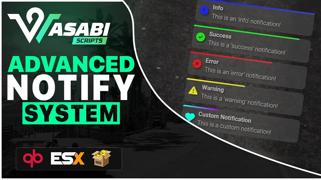 [ STANDALONE ] Wasabi's Notify System - FiveM Releases - Cfx.re Community