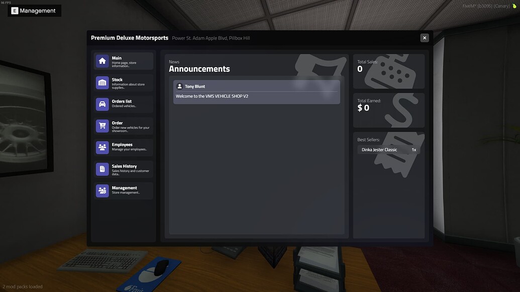 [ESX/QB] VMS_VEHICLESHOP V2 | Advanced Business & Realistic Deliveries ...