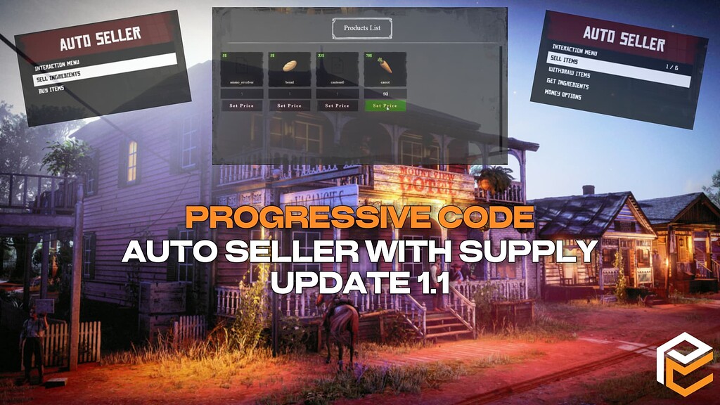 RedM Auto Seller With Supply - [VORP-Core / RSG-Core / QBR-Core / RedEm ...