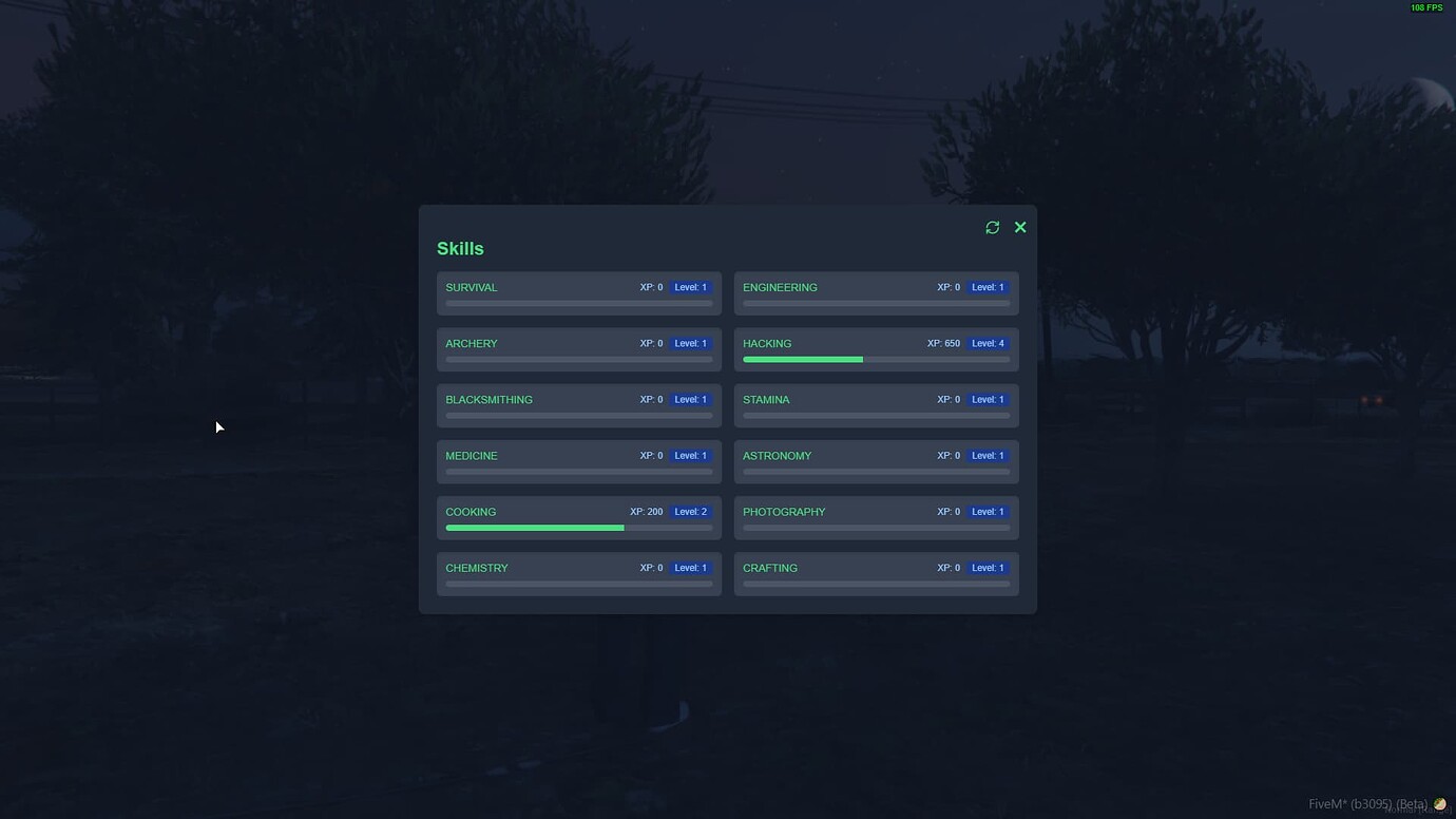 [QB/QBX/ESX] Skill System - FiveM Releases - Cfx.re Community