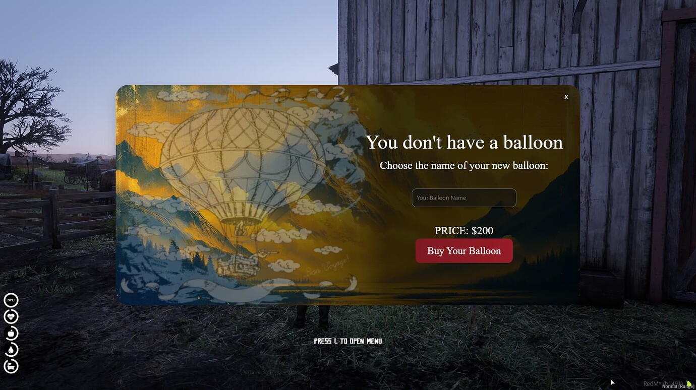 [SCRIPT][PAID] Advanced Balloon - RedM Releases - Cfx.re Community