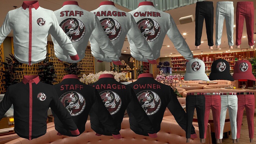 Koi Shirts Uniform 1 for Male and Female [Male and Female] - FiveM ...