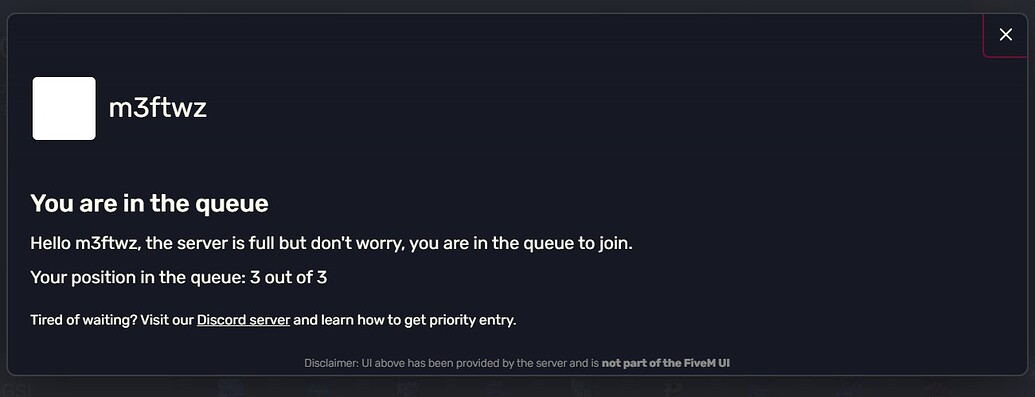 mz_queue: A simple and efficient queue system for FiveM servers with real-time priorities ...