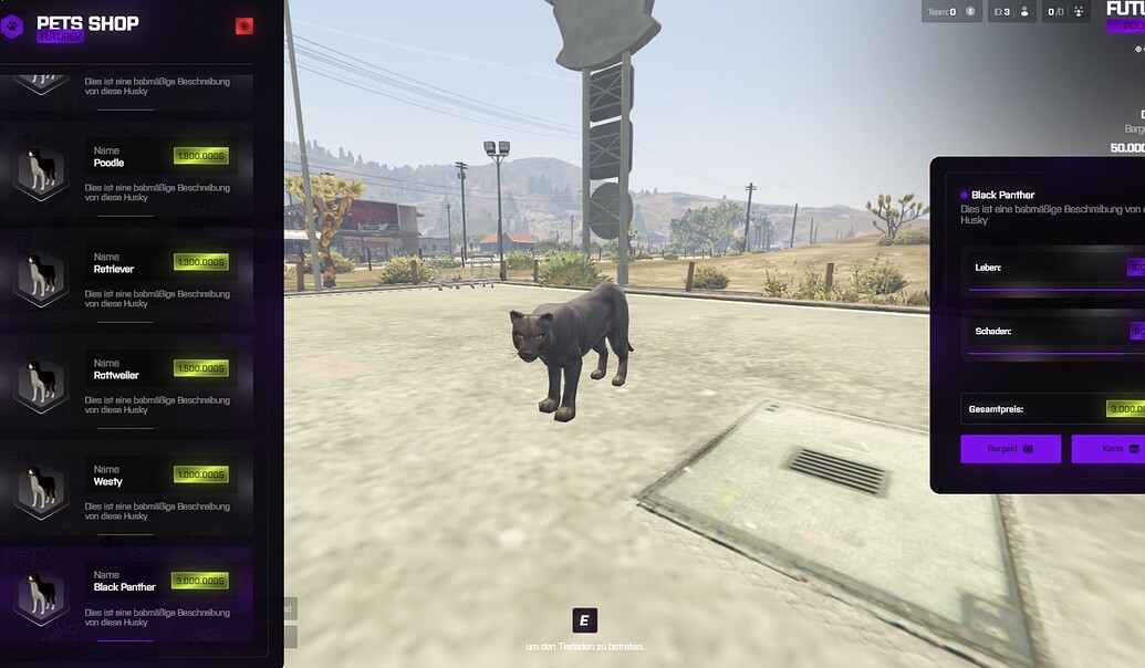 [ESX] Pets System - frp_pets - FiveM Releases - Cfx.re Community