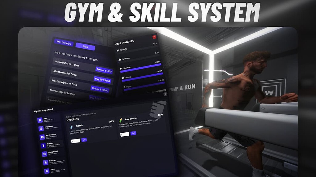 [ESX/QB] vms_gym & skills 2.0.0 | Owned Gyms, Player Skills - Page 2 - FiveM Releases - Cfx.re ...