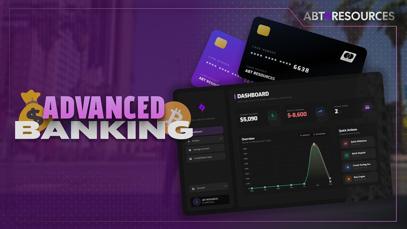 [PAID][ESX][QB] ABT Banking - Advanced FiveM Banking System - FiveM Search