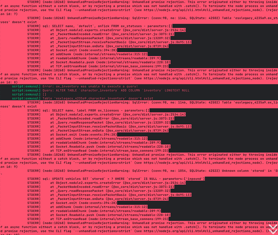 Help ? pls ox_core crashing server - Server Discussion - Cfx.re Community