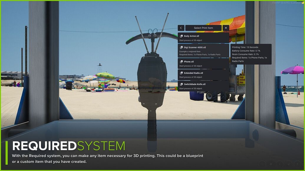 [ESX/QB] 🛠️ Qubit's 3D Printer | Item Crafting - FiveM Releases - Cfx.re Community