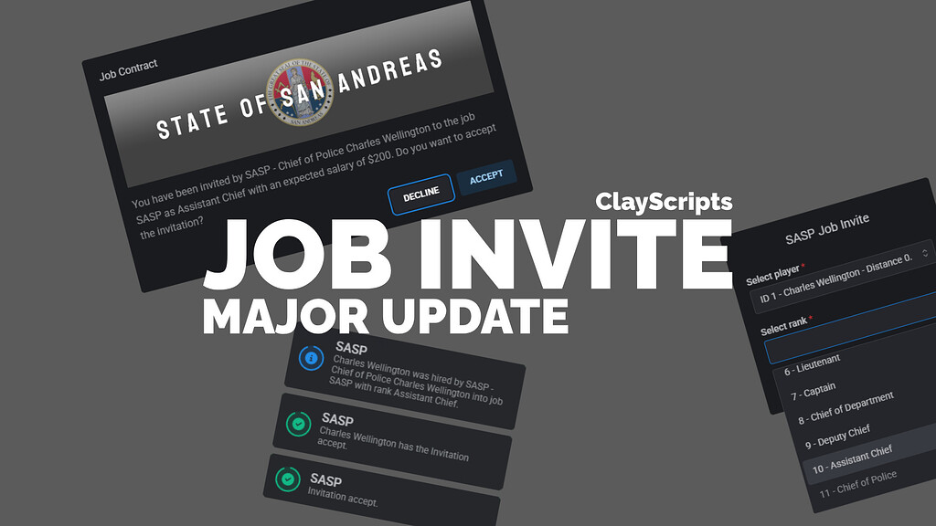 Job Invite [ESX] - [OPENSOURCE] - Major Update! 🚀 - FiveM Releases ...
