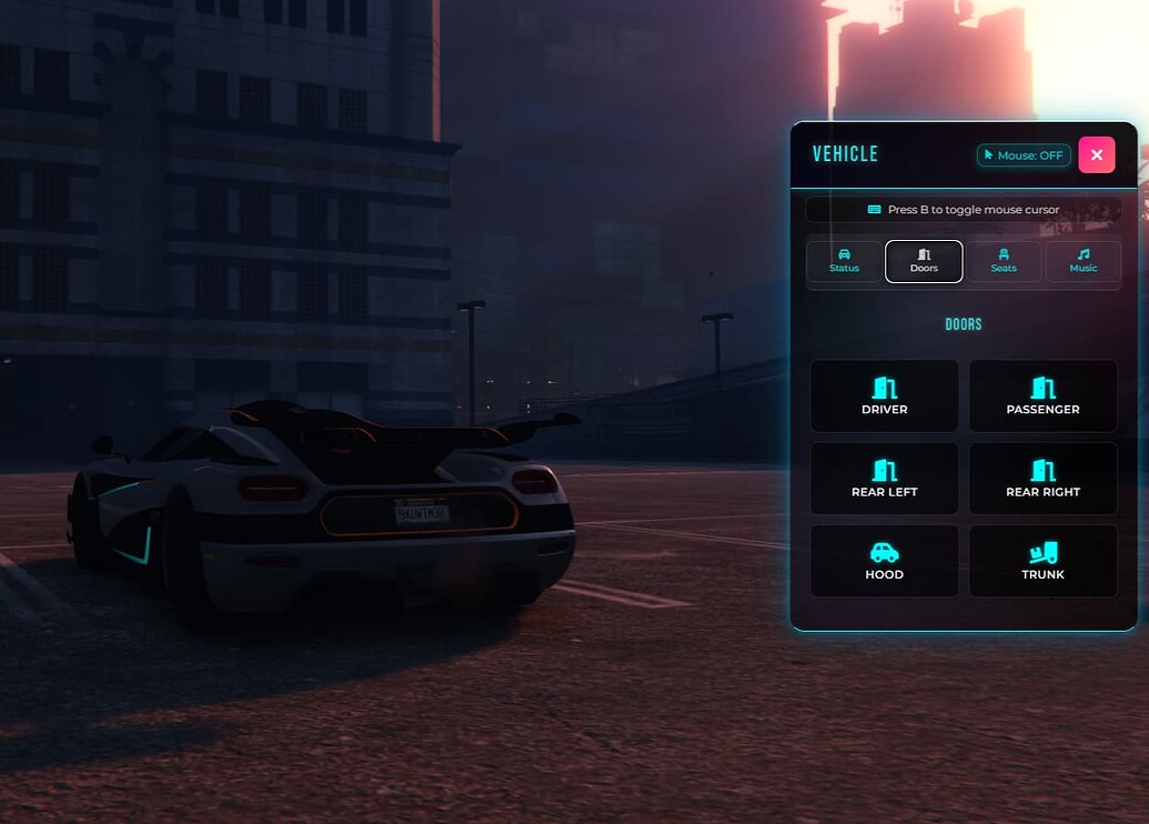 Car Menu v2.0 [ESX/QB/QBOX] ADVANCED VEHICLE CONTROL SYSTEM - FiveM ...