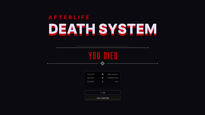 Afterlfe Death System - FiveM Releases - Cfx.re Community
