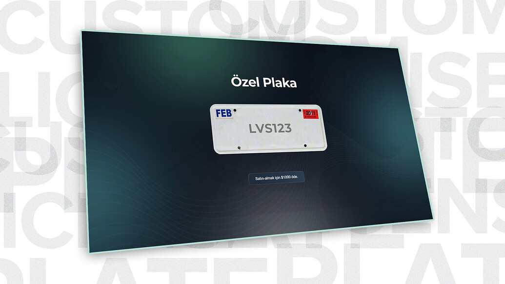 [FREE] Custom License Plate | Clean UI - FiveM Releases - Cfx.re Community