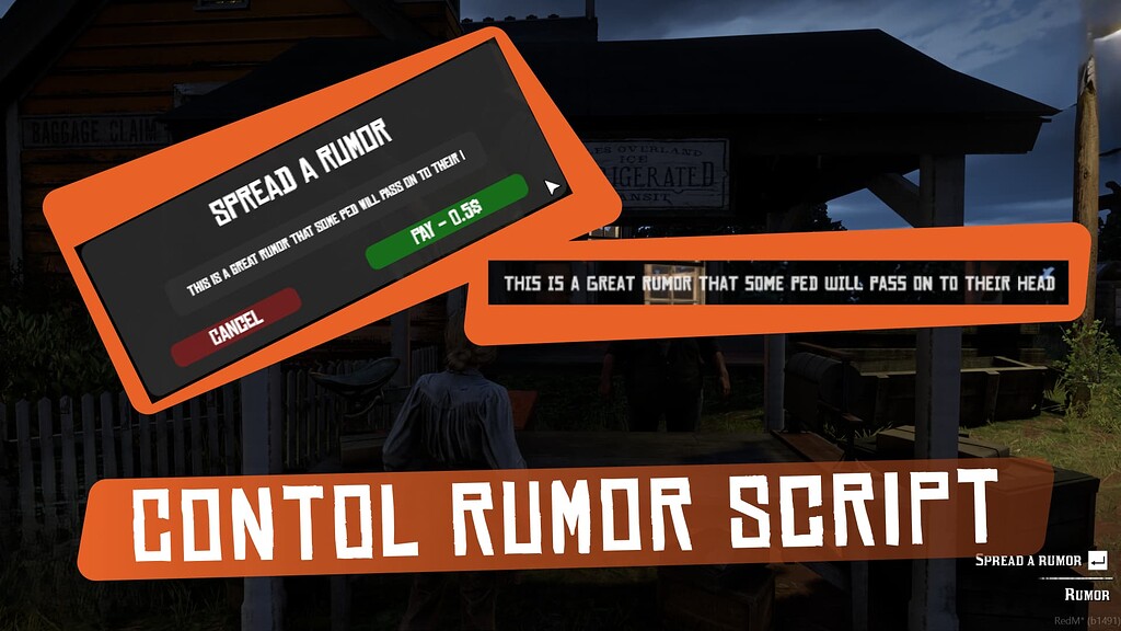 Rumor Propagation Script [VORP / Standalone] - RedM Releases - Cfx.re ...
