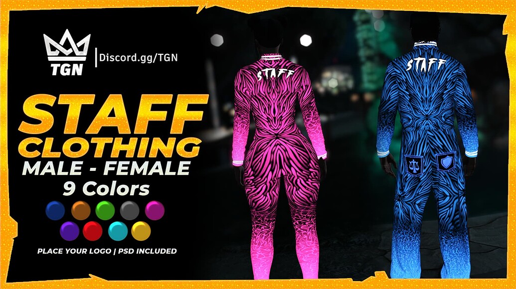 [paid] staff clothing - 9 colors - FiveM Releases - Cfx.re Community