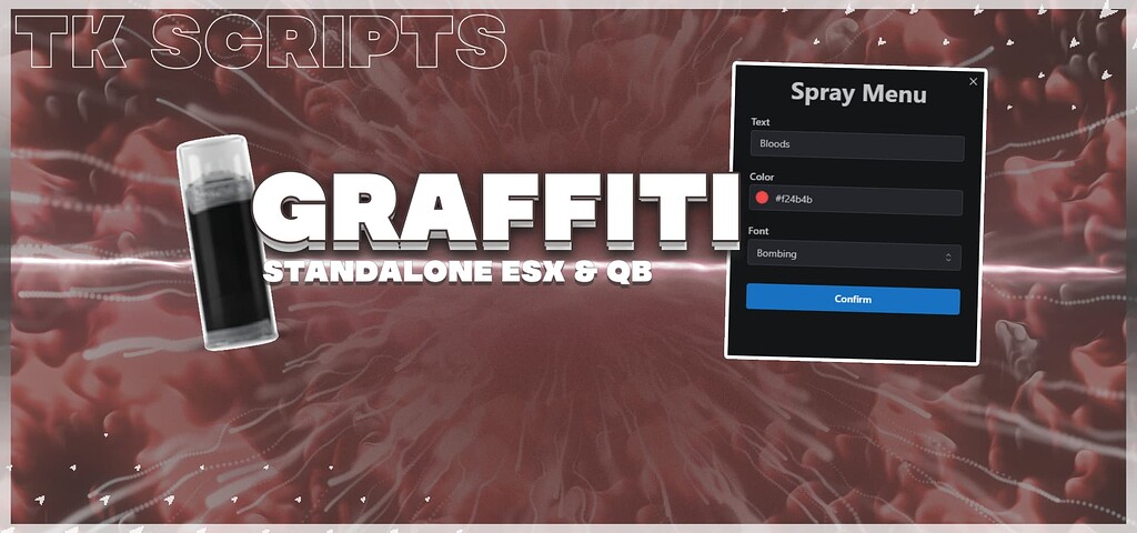 [STANDALONE & ESX & QB] tk_graffiti - Spray Text / Graffiti System ...