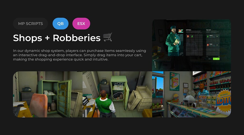 [ESX/QB] Shops + Robberies | Elevate your RolePlay to next level ...