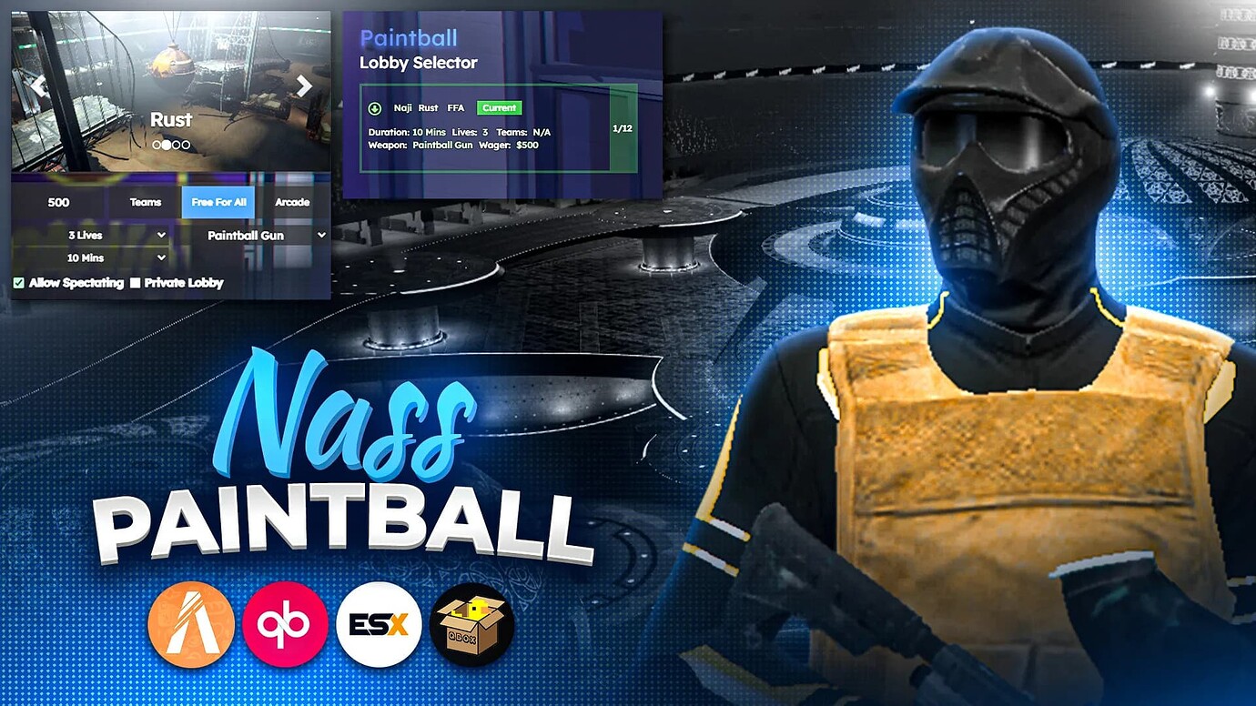 [ESX/QBCORE] Nass Advanced Paintball - FiveM Releases - Cfx.re Community