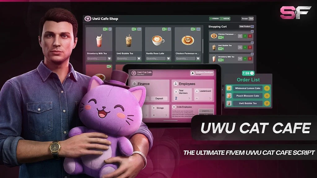 UwU Cat Café Restaurant Job 😻 - The Ultimate FiveM UwU Café Script! (QB ...