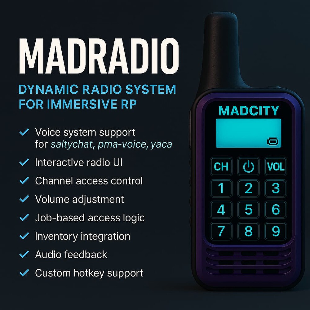 MadRadio – Dynamic Radio System - FiveM Releases - Cfx.re Community