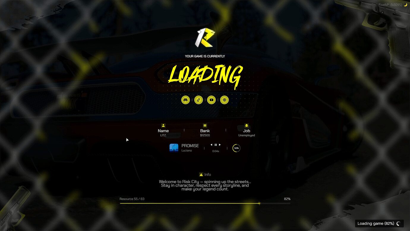 Modern Loading Screen [ESX, QBCORE, QBOX] - FiveM Releases - Cfx.re ...