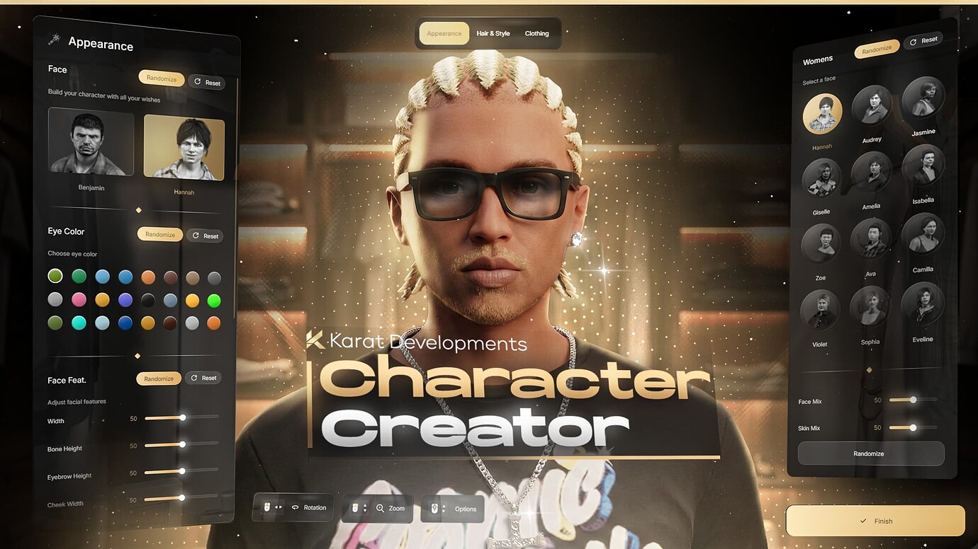 Character Creator Script | ESX, QBCore, Standalone | Karat Store ...