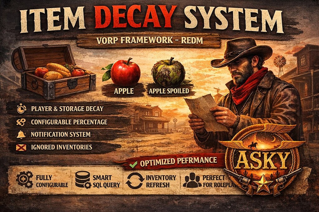 [VORP] Item Decay - RedM Releases - Cfx.re Community