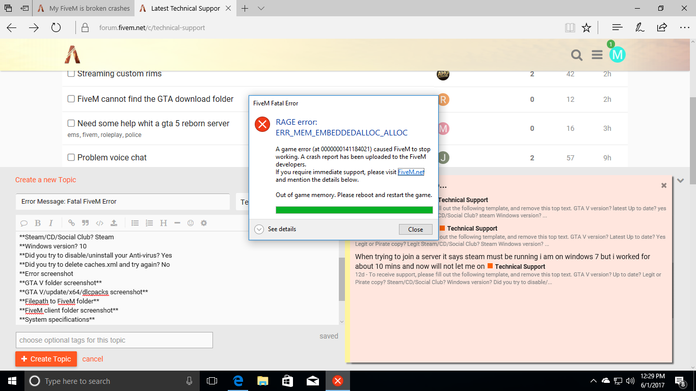 Error Message: Fatal FiveM Error - FiveM Client Support - Cfx.re Community