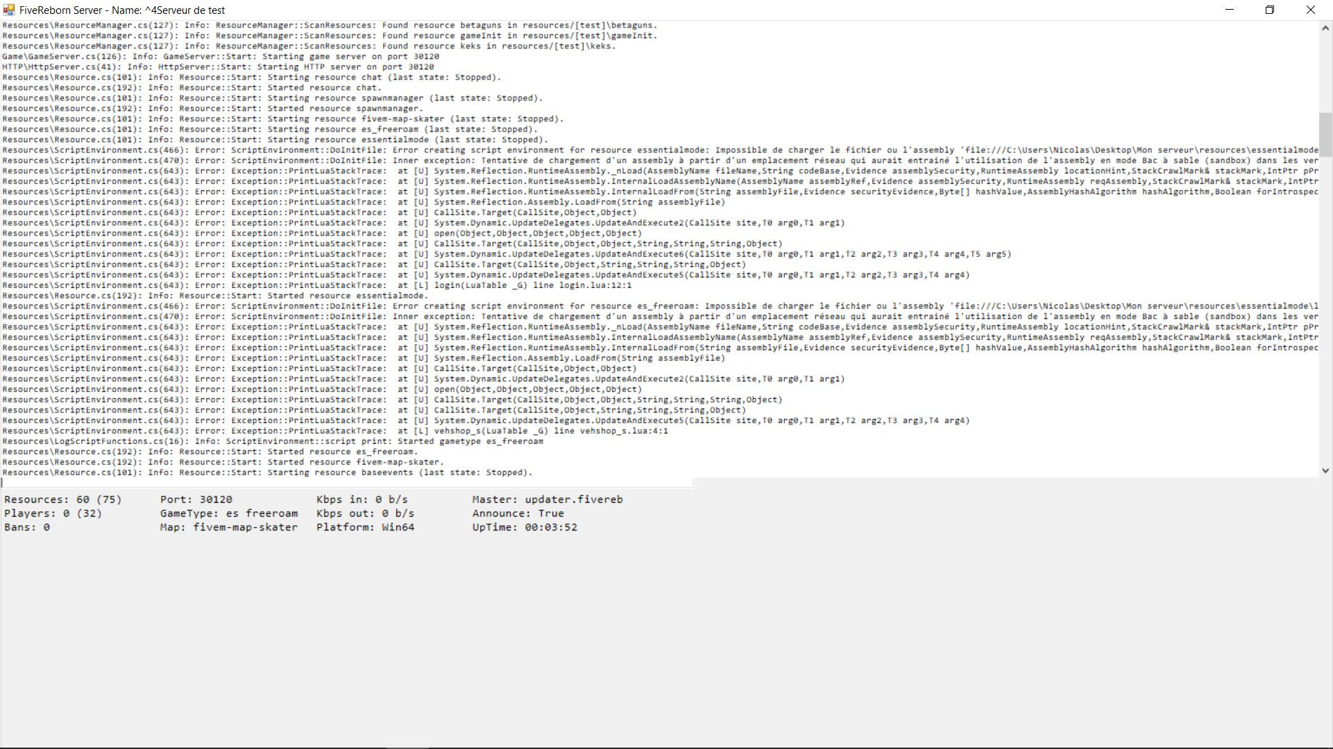 Error With Essential Mode - FiveM Client Support - Cfx.re Community