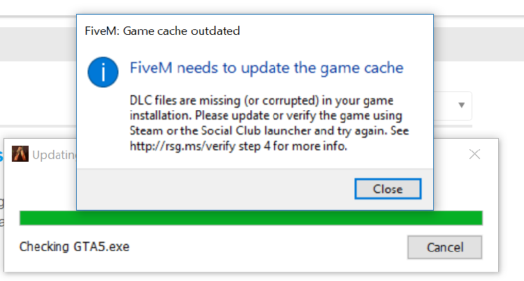 FiveM needs to update the game cache - FiveM Client Support - Cfx.re ...