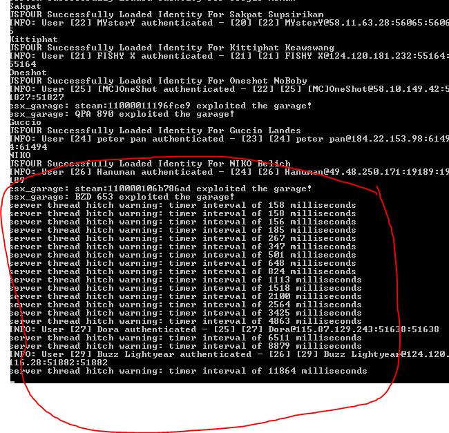 Server thread hitch warning : time interval of ..... very lag server - FiveM Client Support ...