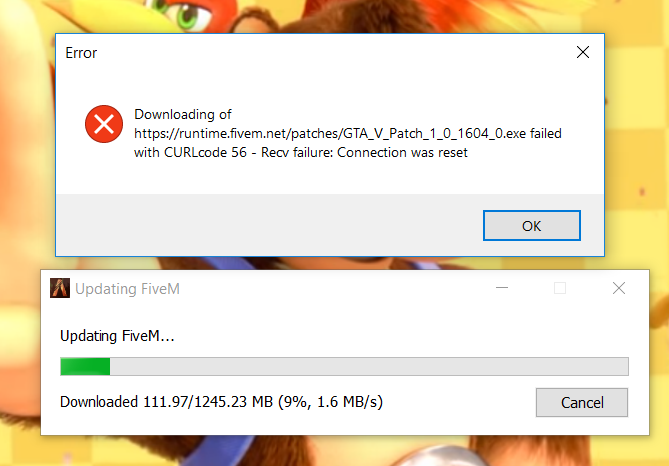 Opened FiveM for first ever use = error - FiveM Client Support - Cfx.re ...