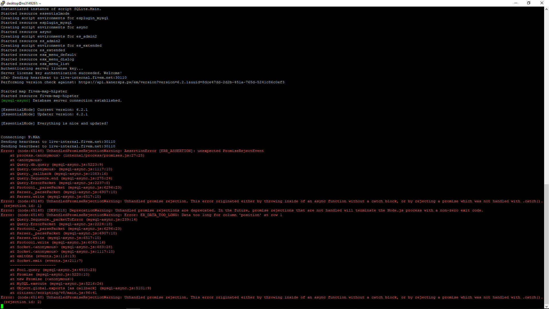 ES extended fails to save player position into db - Resource Support ...
