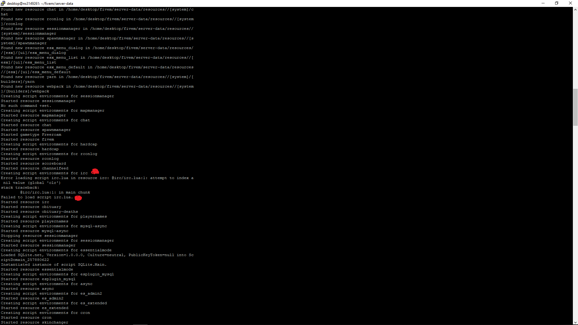 Error with Irc script - Resource Support - Cfx.re Community