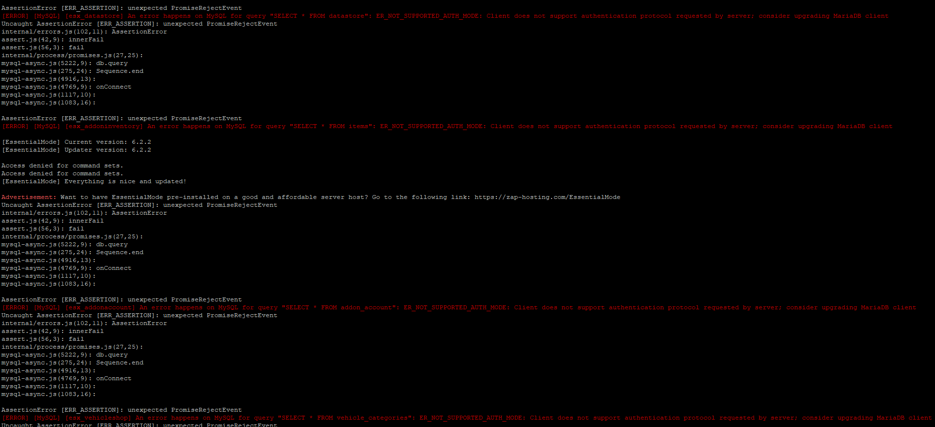 Problem with VPS and MySQL - Server Discussion - Cfx.re Community